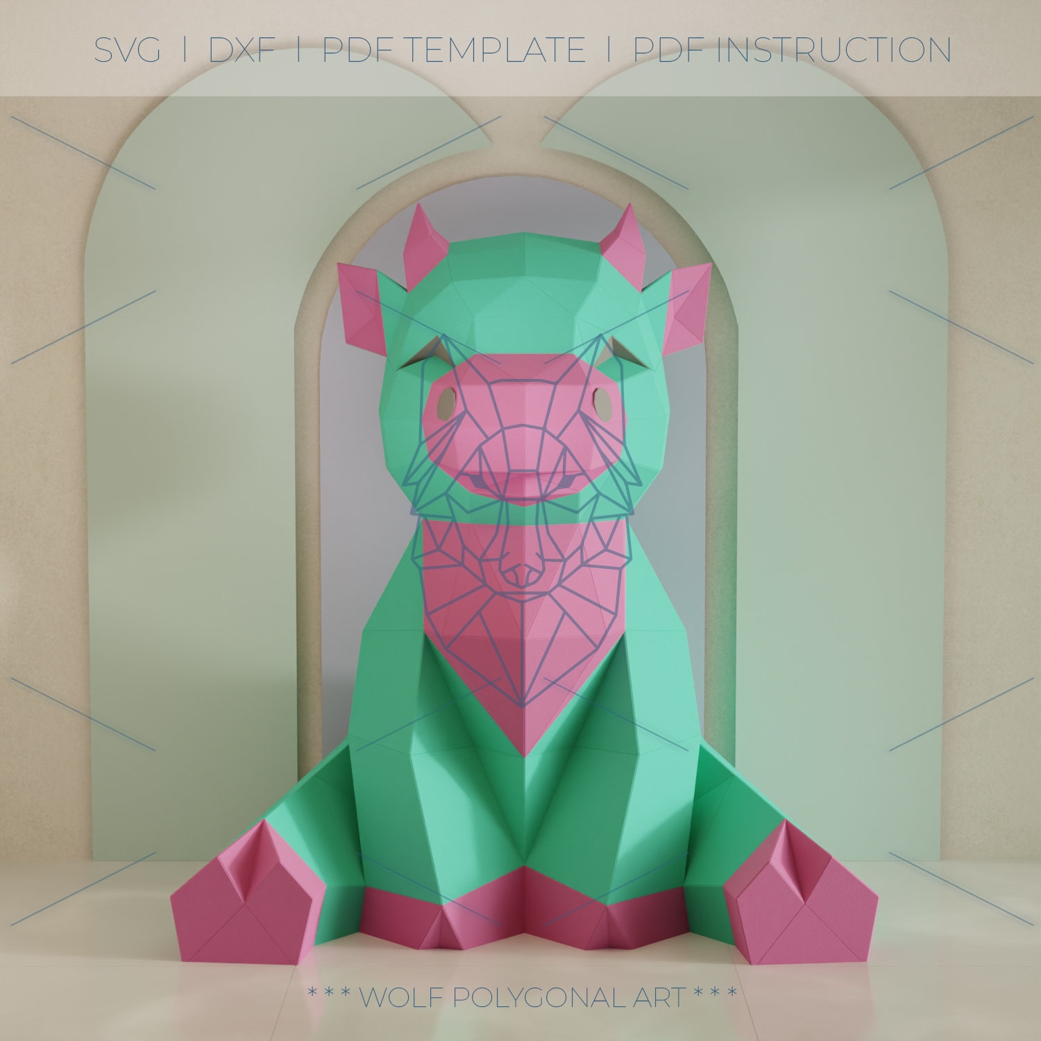 Baby Cow 3d Papercraft PDF Template DIY 3d Low Poly Model - Etsy