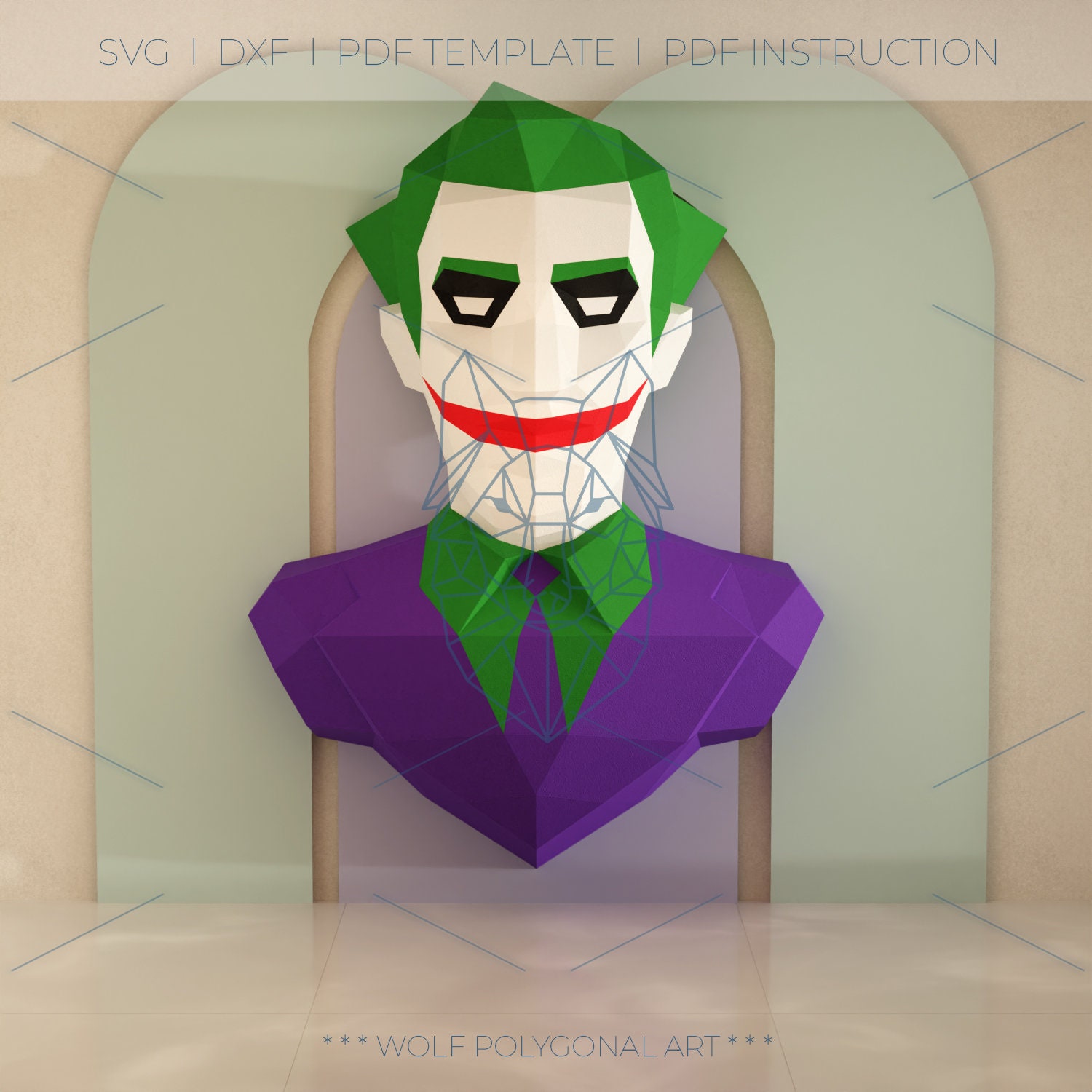 Male Bust 3d Papercraft PDF Template DIY 3d Low Poly Model - Etsy UK