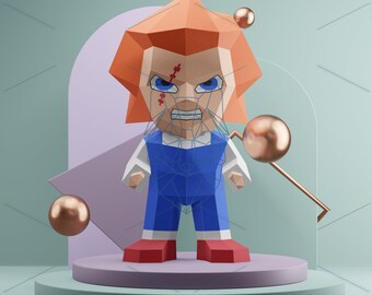 Low Poly Doll 3d Papercraft Sculpture, Doll 3D Paper Model - Etsy