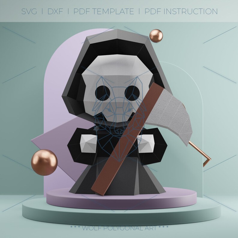 Ghost 3d Papercraft , PDF Template, DIY 3d Low Poly Model, Paper ...