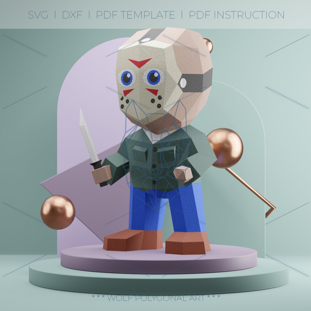 Toy Doll 3d Papercraft , PDF Template, DIY 3d Low Poly Model, Paper ...
