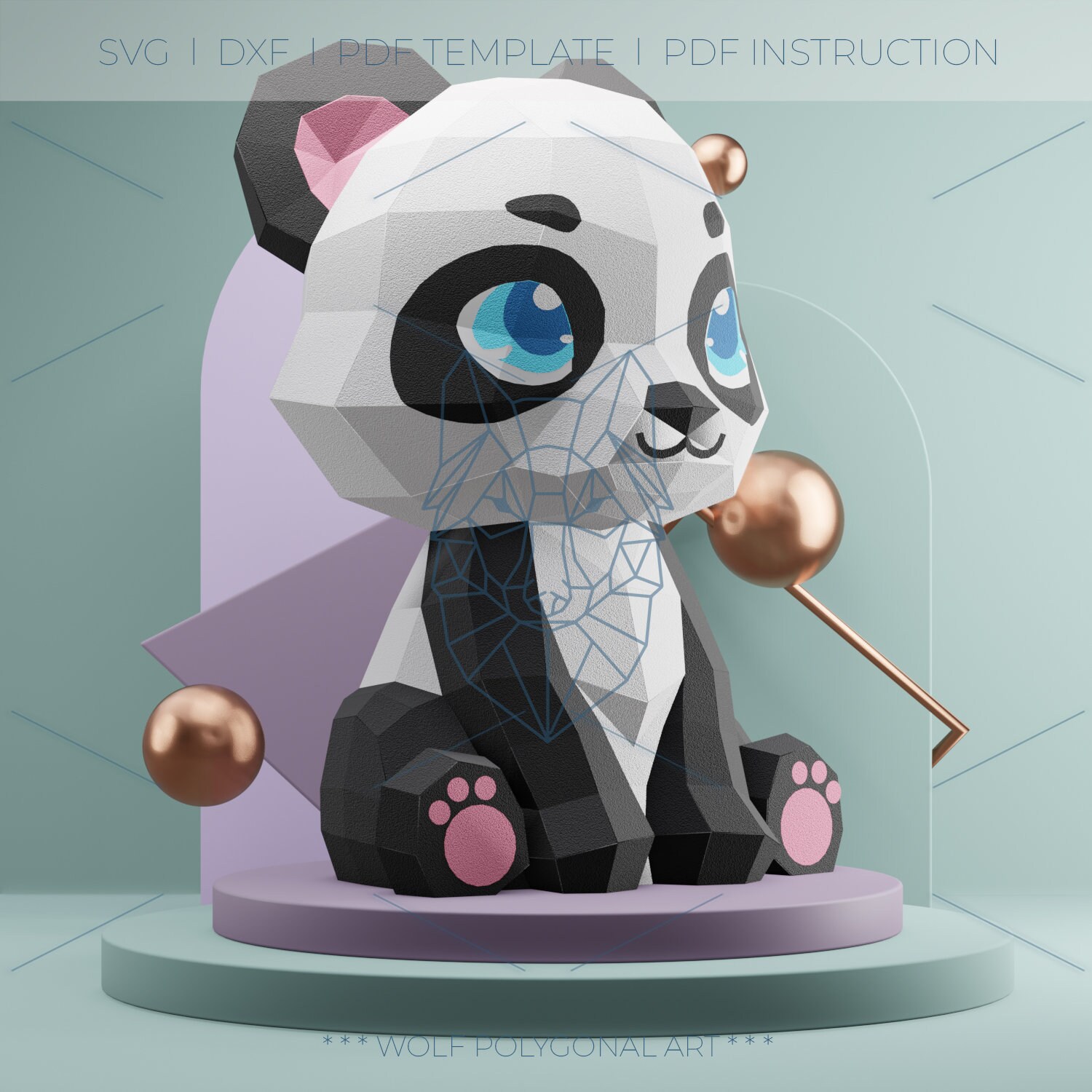 Baby Panda Papercraft Template Adorable Jungle Cub Craft Template - Etsy