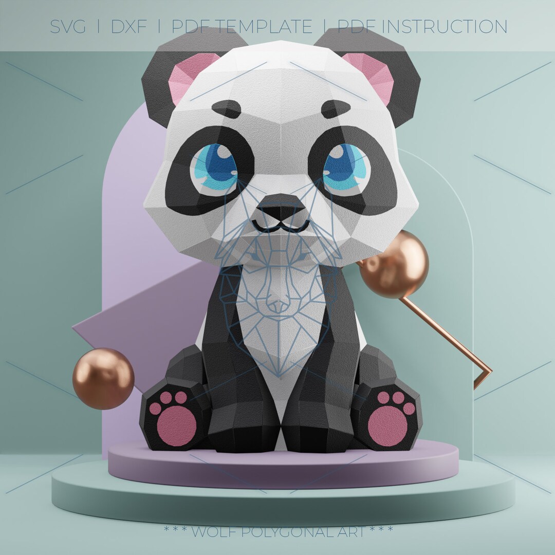 Baby Panda Papercraft Template Adorable Jungle Cub Craft Template - Etsy