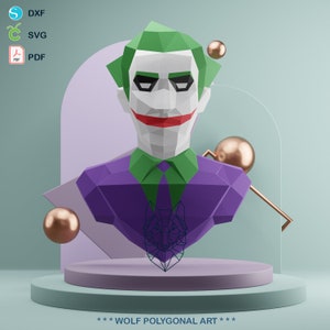 Male Bust 3d Papercraft , PDF Template, DIY 3d Low Poly Model, Paper ...