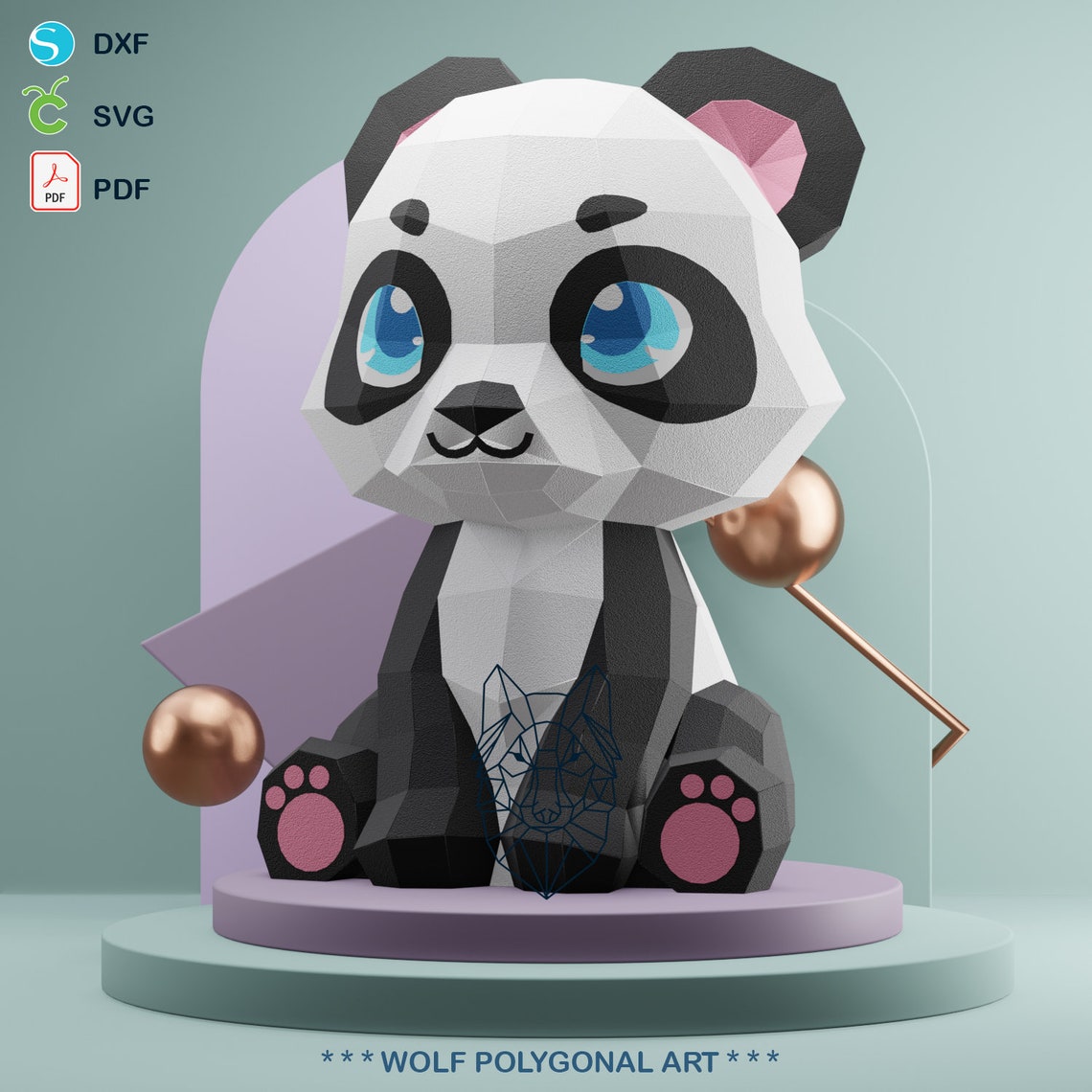 Baby Panda Papercraft Template- Adorable Jungle Cub Craft Template ...