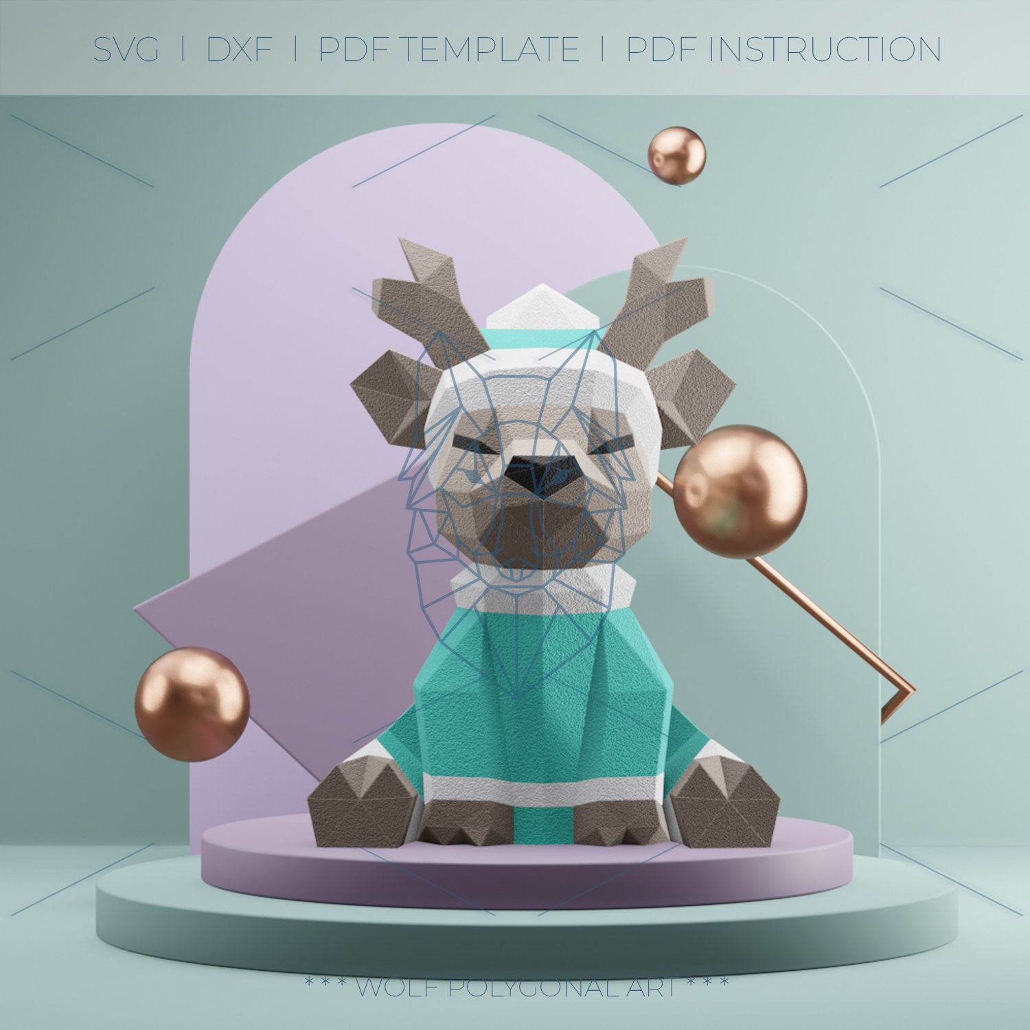 Baby Deer 3d Papercraft , PDF Template, DIY 3d Low Poly Model, Paper ...