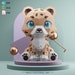 Baby Leopard Papercraft Template- Adorable Jungle Cub Craft Template - Etsy
