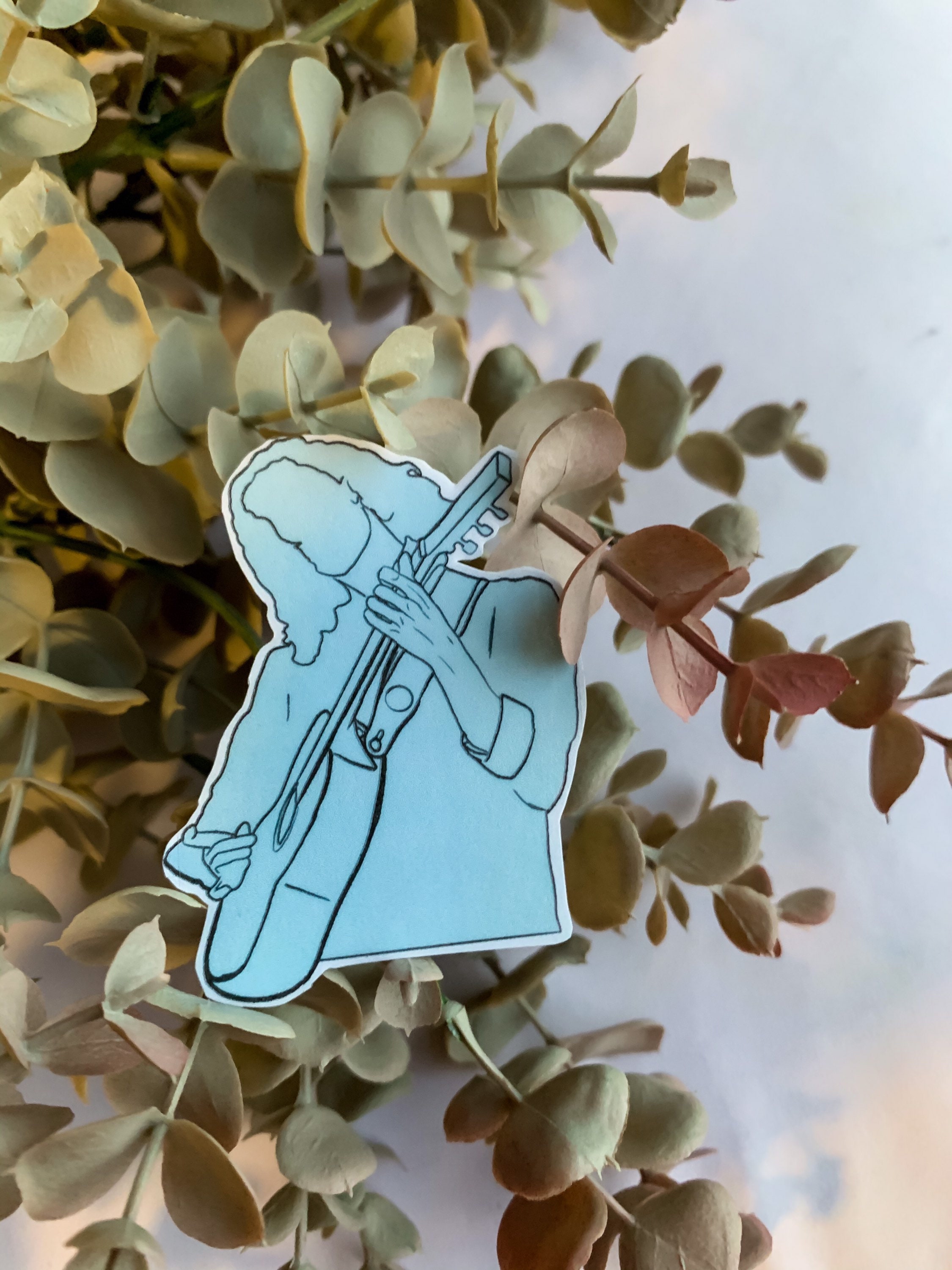 Hozier Line Art Stickers Green Song Outline Minimalist | Etsy