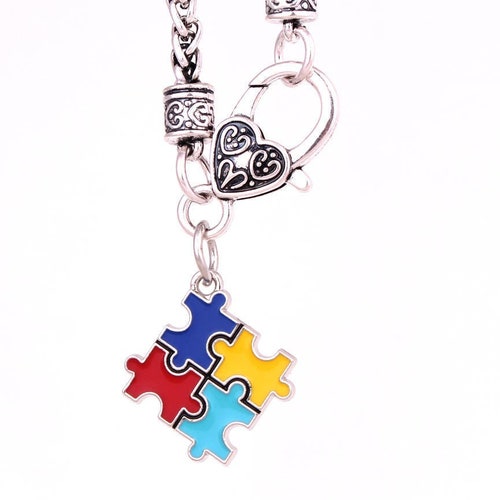 Autism Awareness Necklace Autism Jewelry Puzzle Piece | Etsy