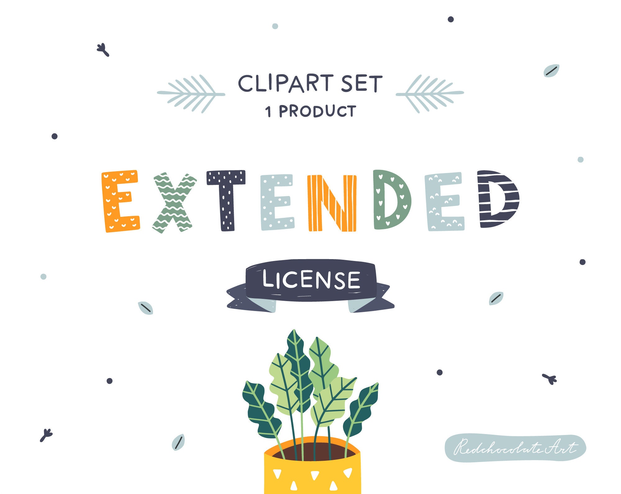 Extended License Clipart Set by Redchocolateart - Etsy