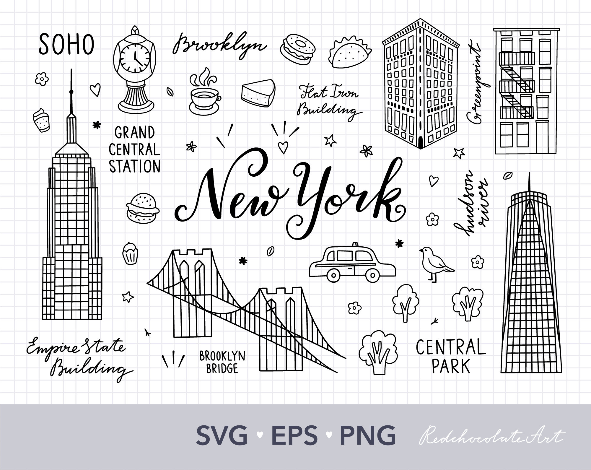 NY Svg Files for Cricut USA Svg Digital Clipart New York - Etsy UK