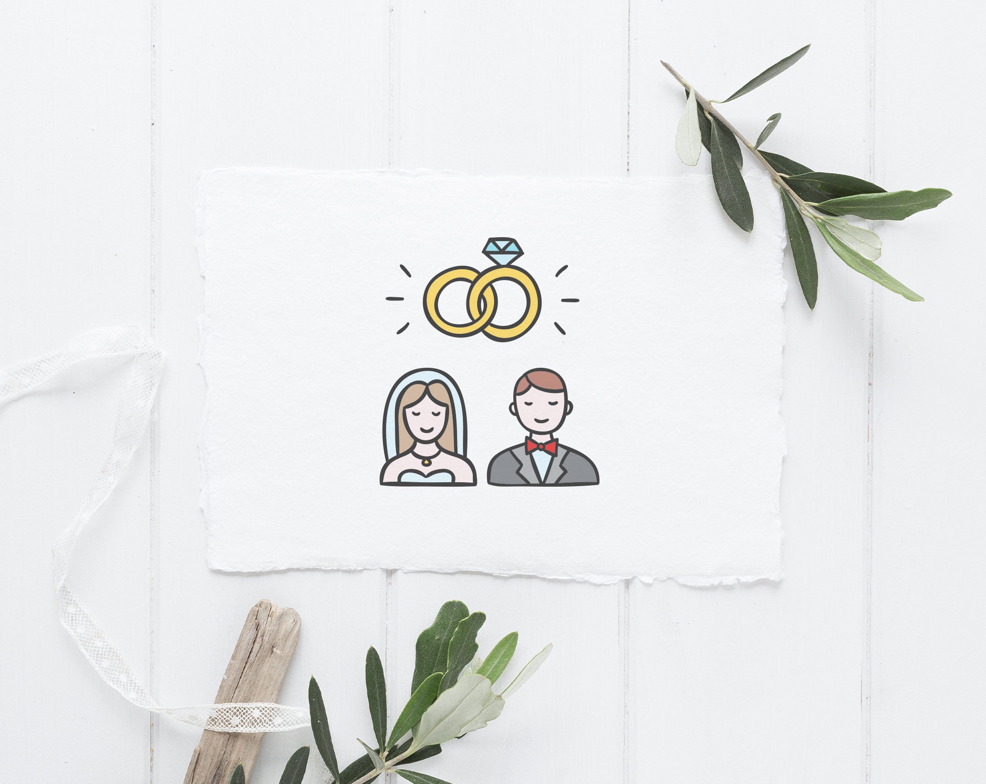 Wedding Icons Wedding Clipart PNG Wedding Clip Art Hand - Etsy