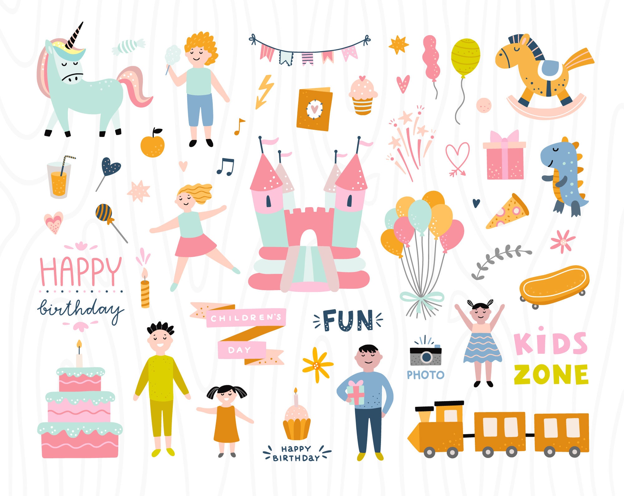 Kids Clipart, Birthday Clipart, Kids Party Clipart, Birthday Party Png ...