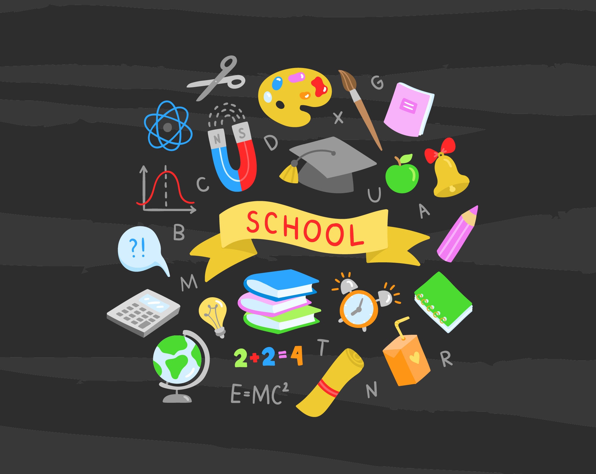 School clipart Back to school png School png Teacher | Etsy