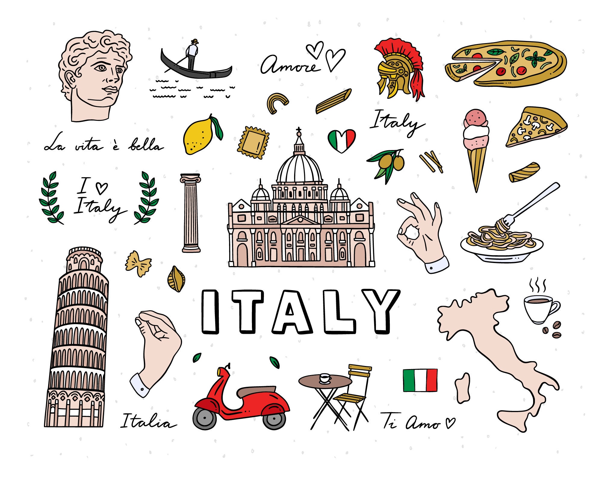 Italy Clipart, Travel Clipart, Italy Png, Italy Clip Art, Cute Clipart ...