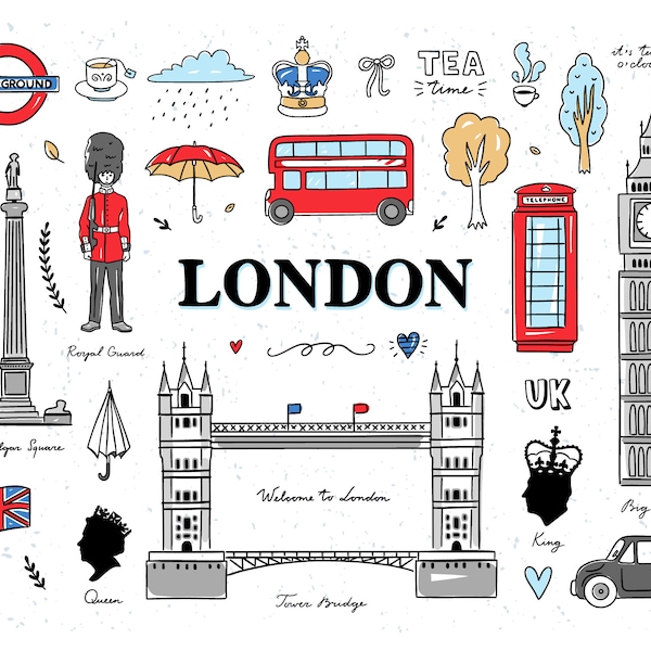 London Clipart - Etsy