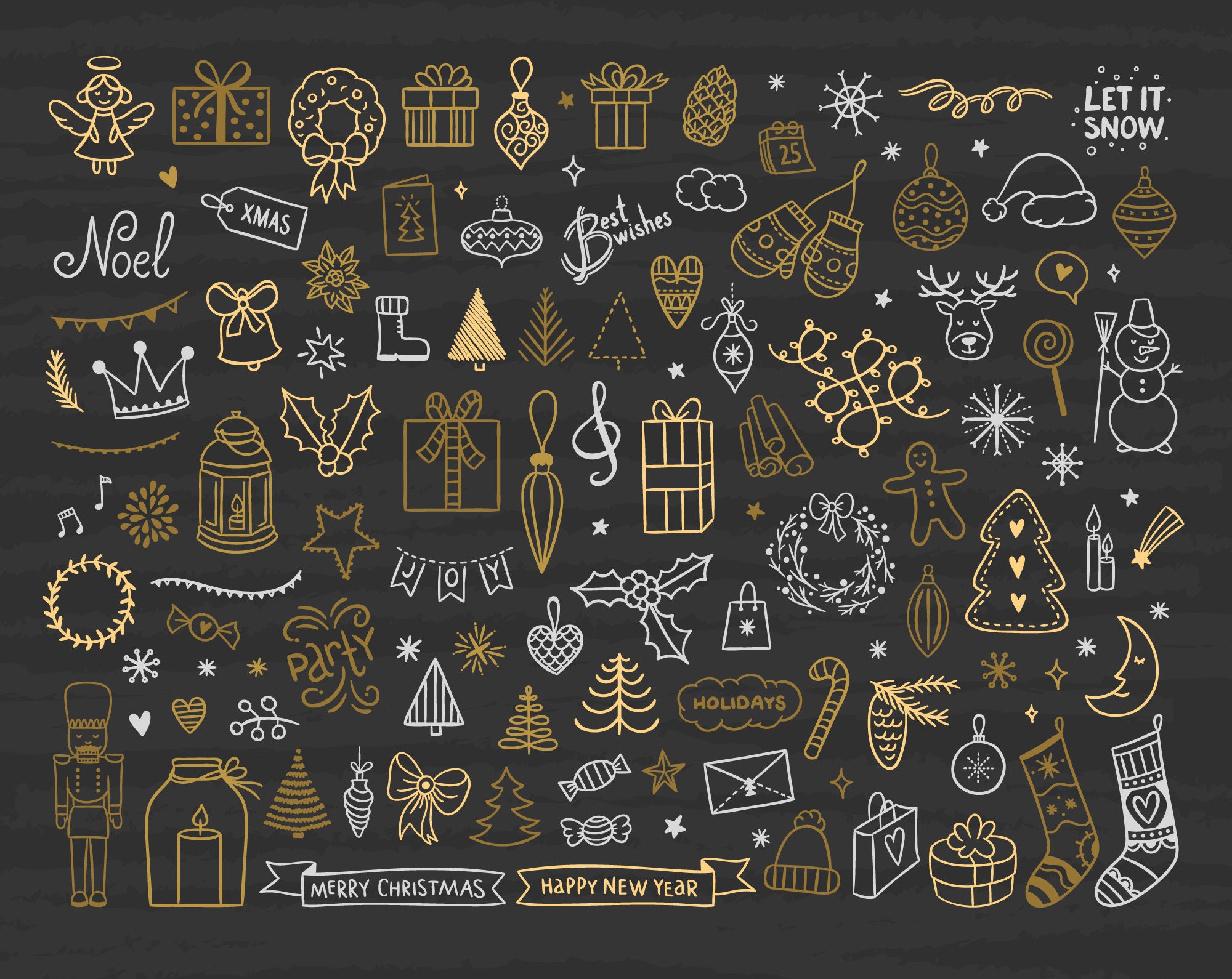 Christmas Graphics, Holiday Clip Art, Christmas Doodles, Christmas ...