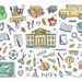 Back to School Clipart School Hand Drawn Clip Art School - Etsy