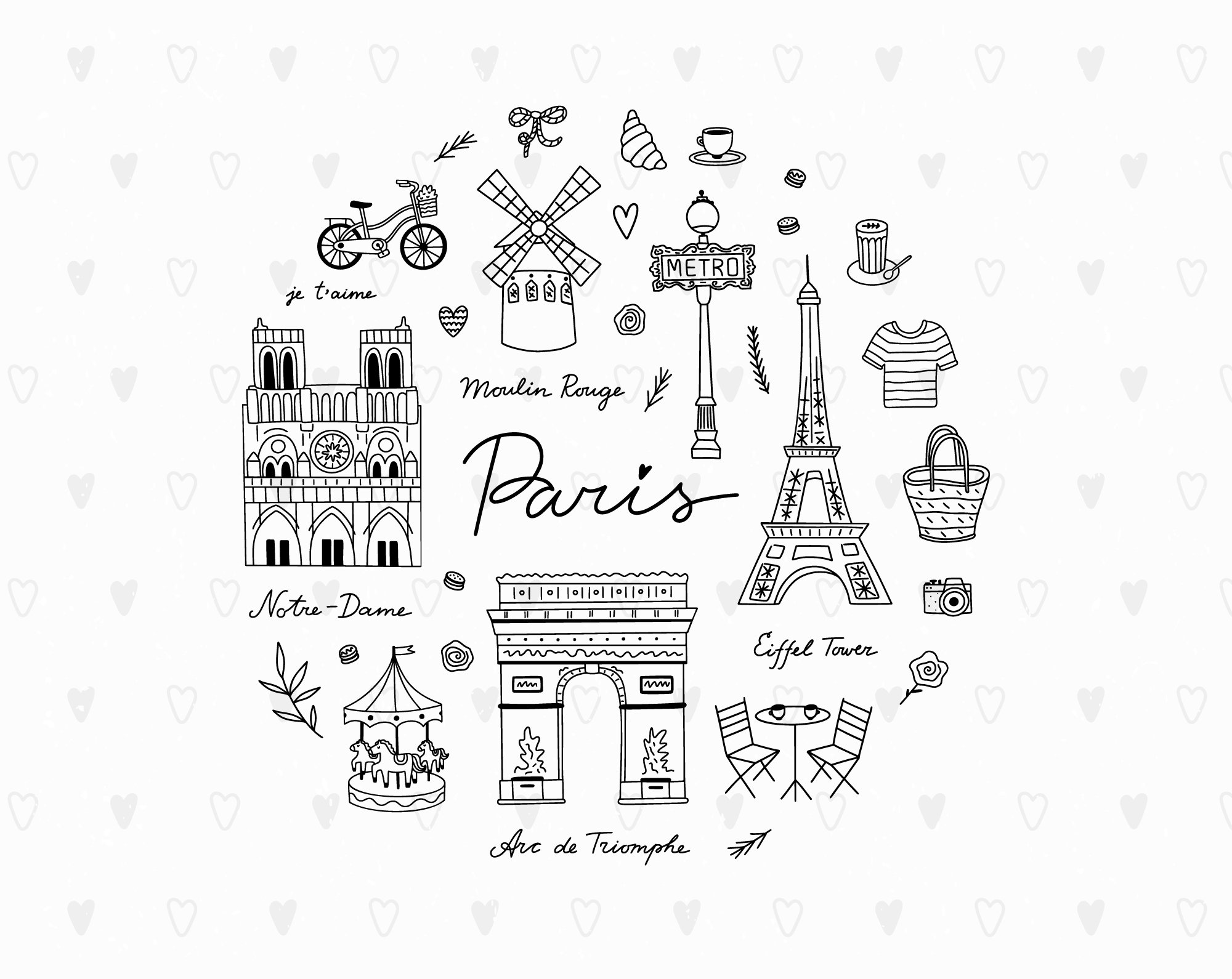 Paris Svg, Eiffel Tower Svg, Paris Clipart, Paris Png, France Svg ...