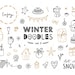 Christmas Doodle Clipart, Winter Doodles, Christmas Clipart, Christmas ...