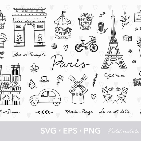 Eiffel Tower Clipart - Etsy