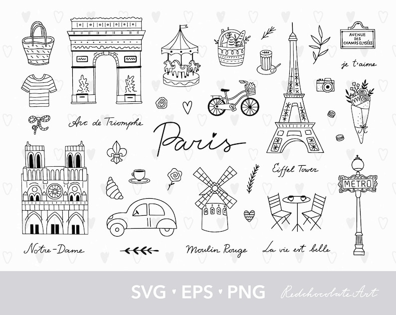 Paris Svg, Eiffel Tower Svg, Paris Clipart, Paris Png, France Svg ...