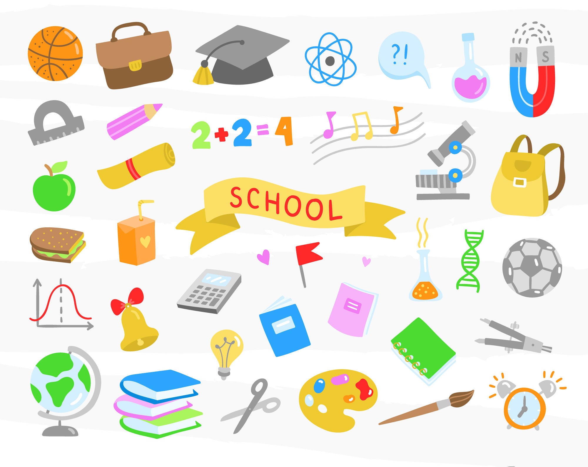 School clipart Back to school png School png Teacher | Etsy