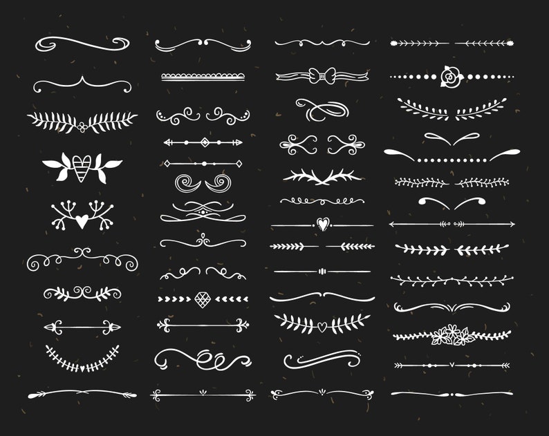 Text Divider Digital Clipart Printable Border Clipart Border - Etsy