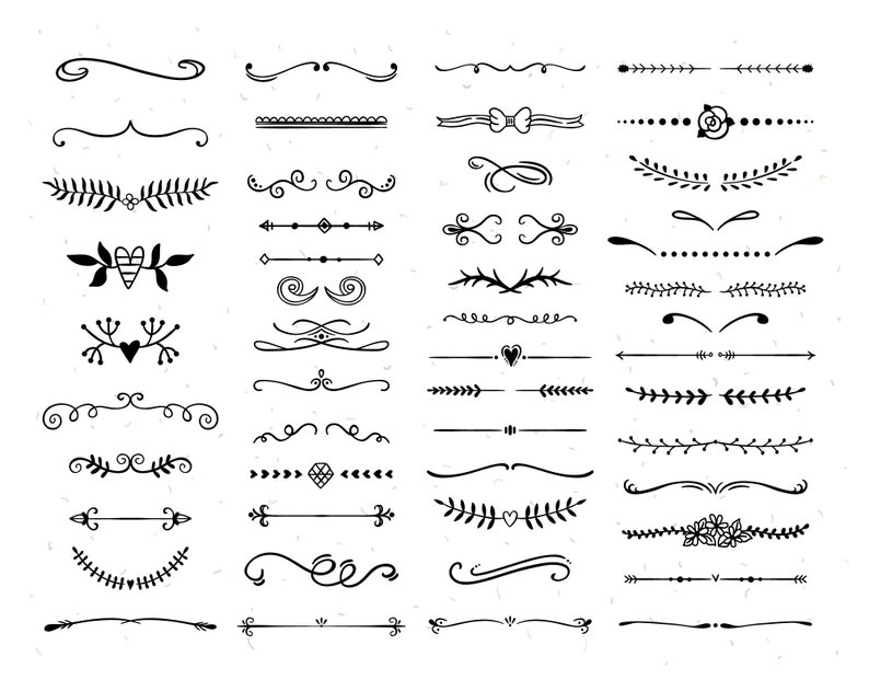 Text Divider Digital Clipart Printable Border Clipart Border - Etsy