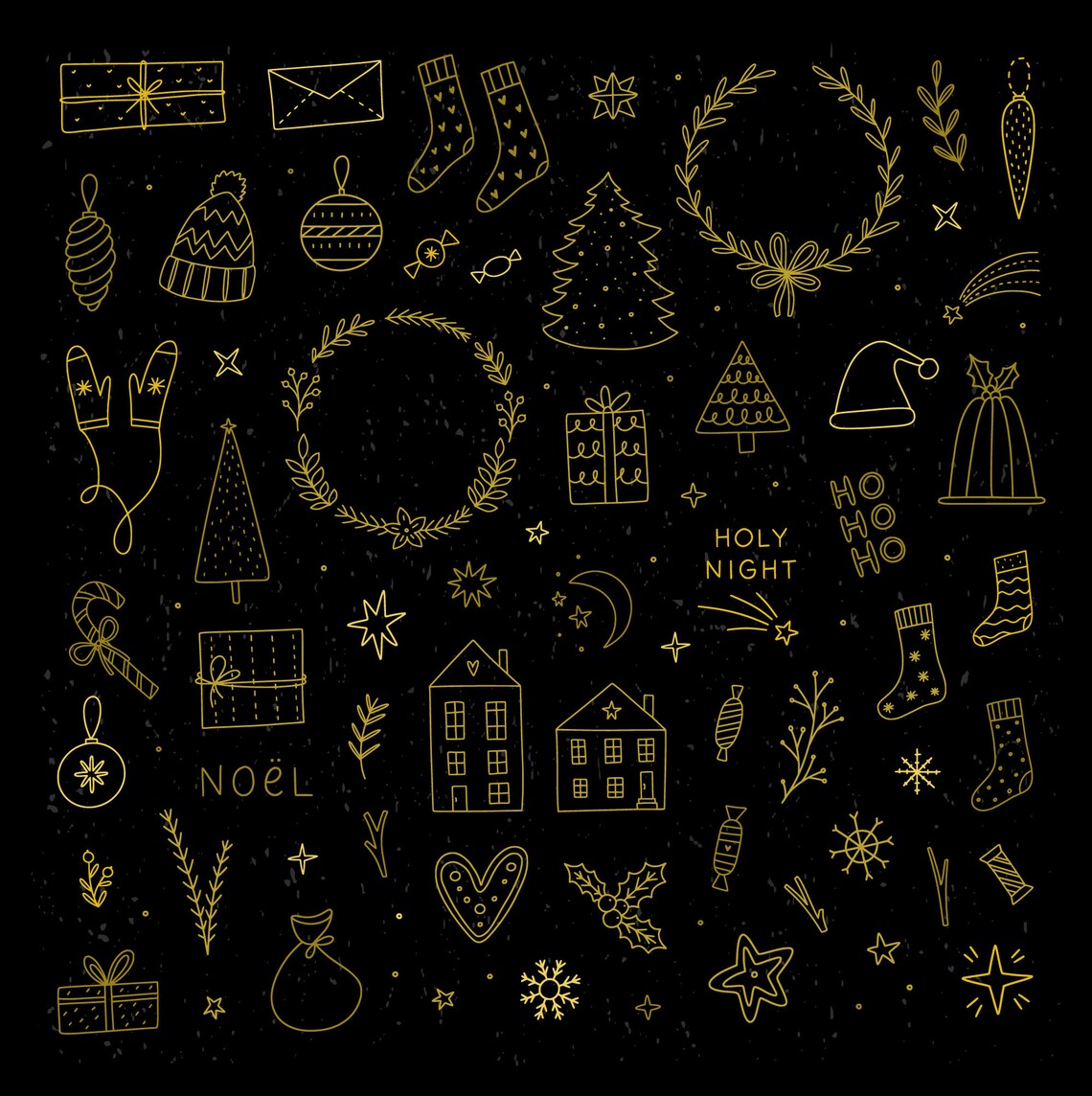 Christmas Doodles, Holiday Clipart, Merry Christmas Png, Christmas ...