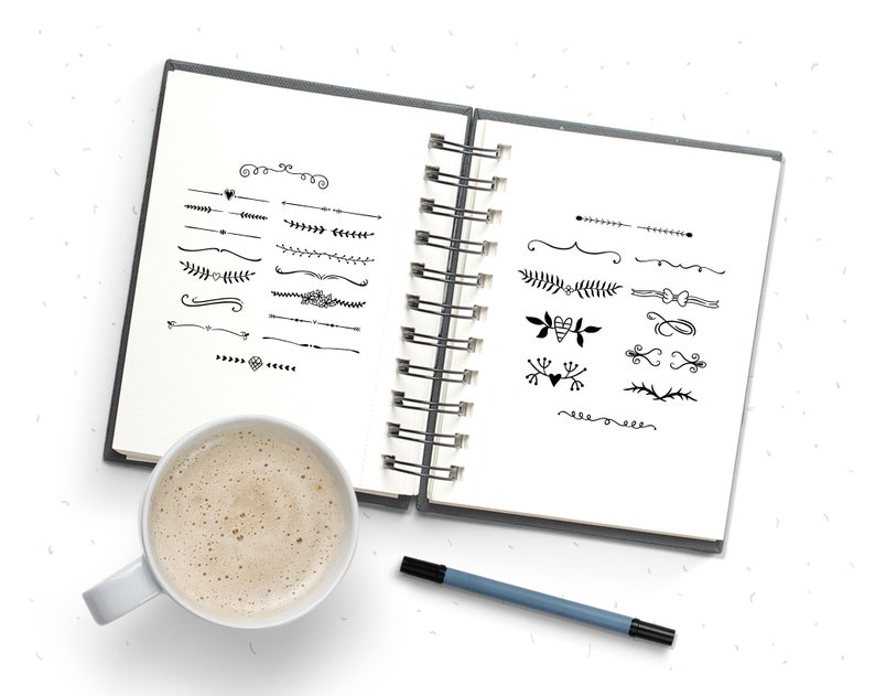 Text Divider Digital Clipart Printable Border Clipart Border - Etsy