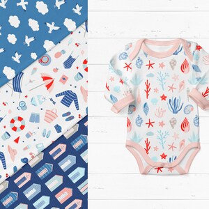 Nautical Digital Paper Pack Printable Beach Digital Background Summer ...