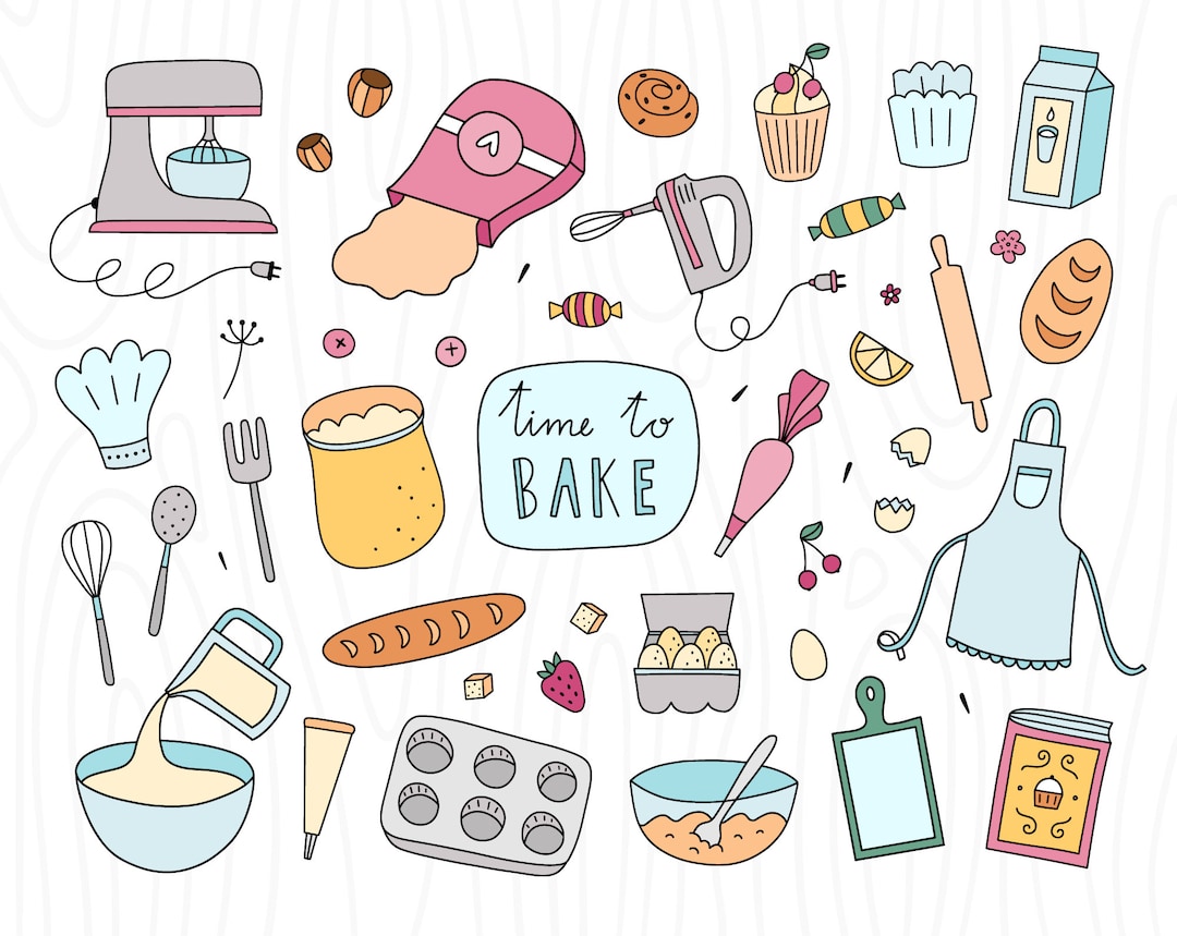 Bakery Clipart, Baking Supplies Png, Baking Clipart, Cooking Clipart ...