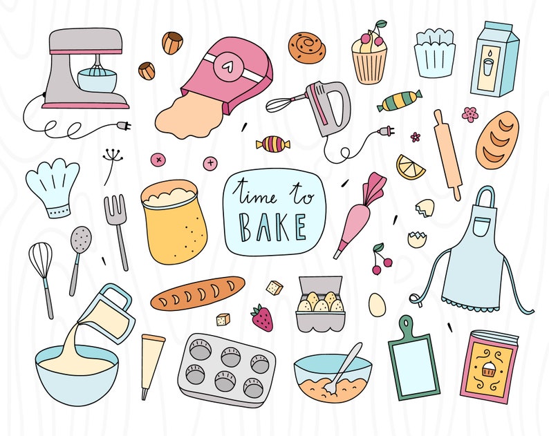 Bakery Clipart, Baking Supplies Png, Baking Clipart, Cooking Clipart ...