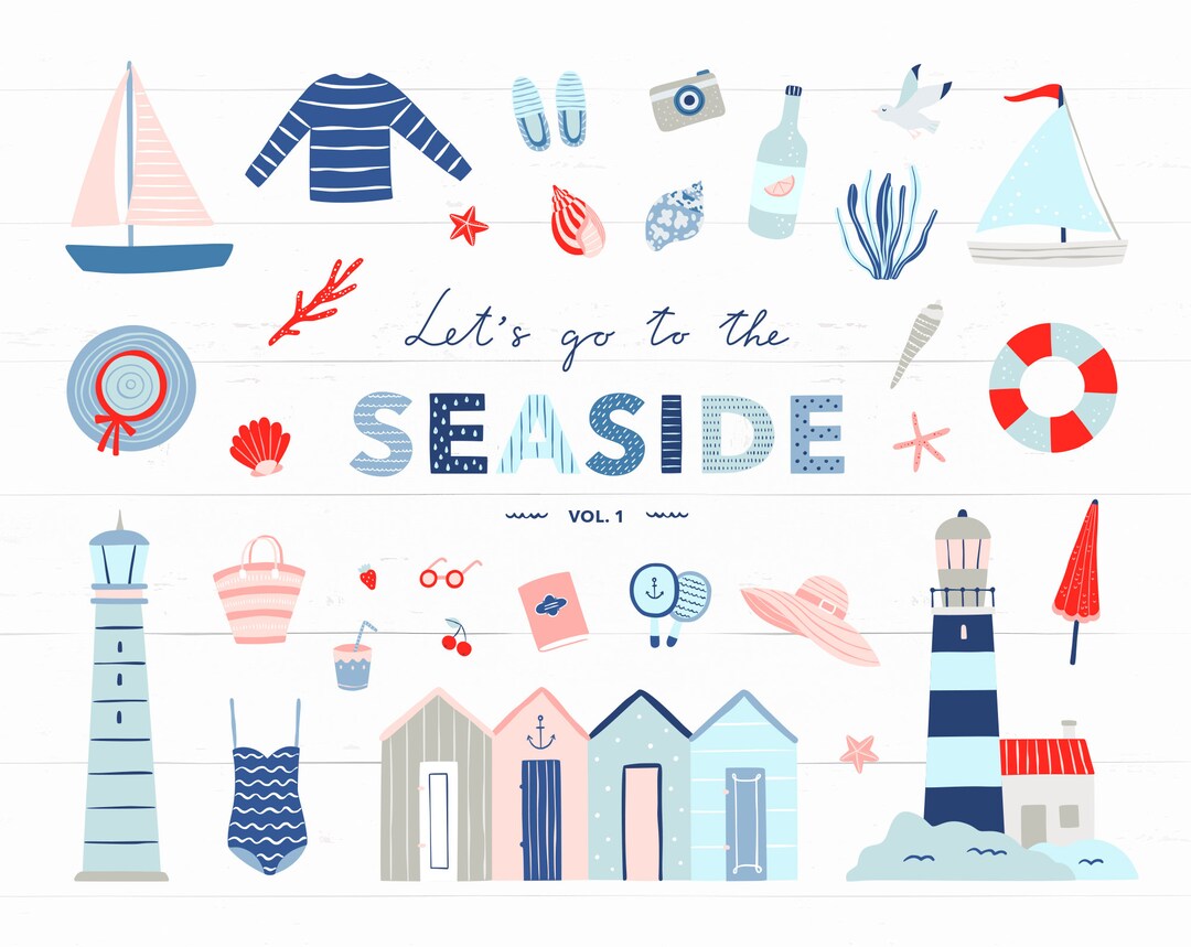 Nautical Clip Art, Summer Clipart, Beach Png Files, Beach Clipart, Sea ...
