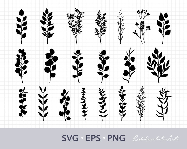 Hojas svg, Hojas silueta svg, Plantas svg, Ramas svg, Hojas png ...