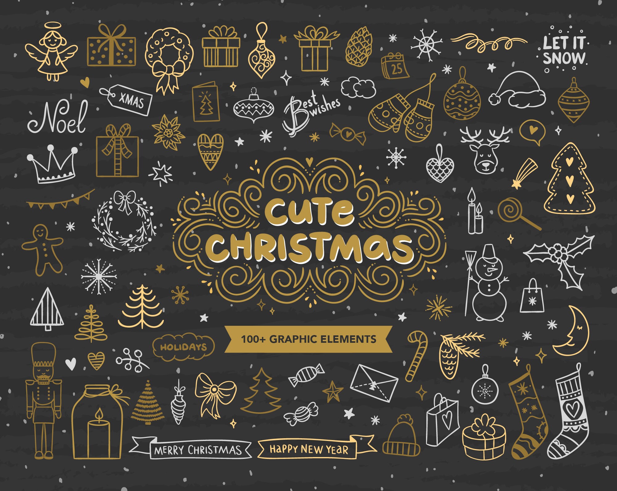 Christmas Graphics, Holiday Clip Art, Christmas Doodles, Christmas ...