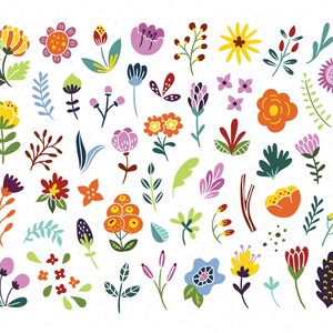 Digital Flower Clipart, Floral Png, Floral Clip Art, Digital Scrapbook ...