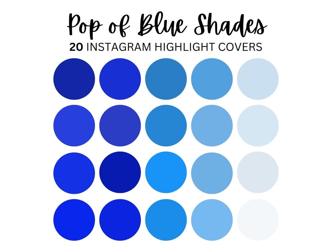 20 Pop of Blue Instagram Highlight Covers, Blue Instagram, Highlights ...