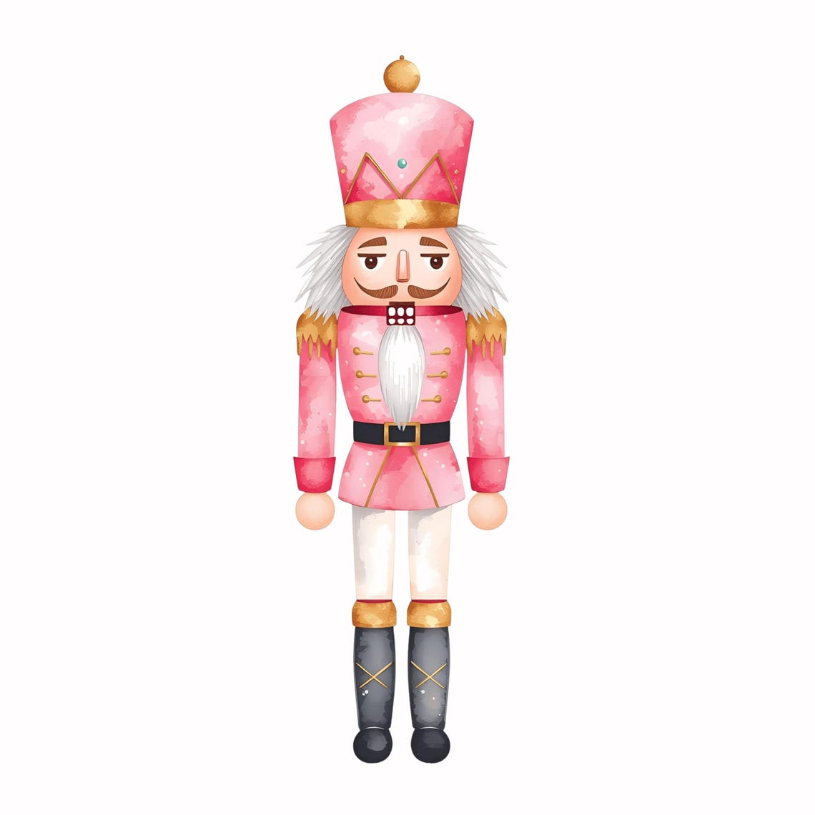 10 Pink Watercolor Nutcracker Clipart | Christmas PNG Bundle (digital ...