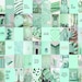 100 Mint Green Collage Kit, Green Pastel Wall Collage, Mint Aesthetic ...