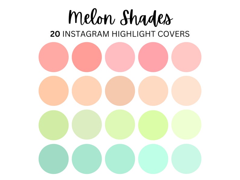20 Melon Shades Instagram Highlight Covers, Summer VSCO Instagram ...