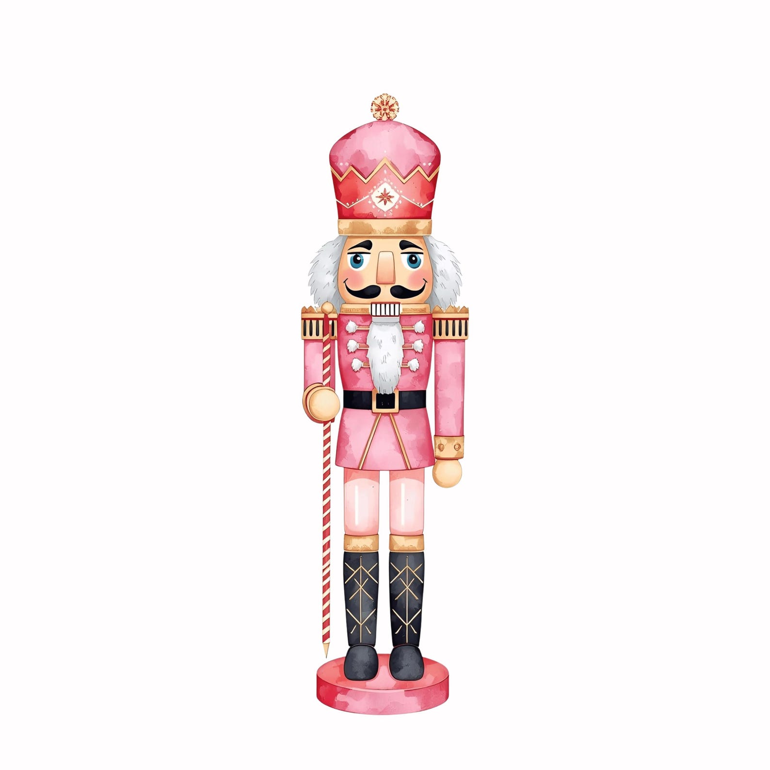 10 Pink Watercolor Nutcracker Clipart | Christmas PNG Bundle (digital ...