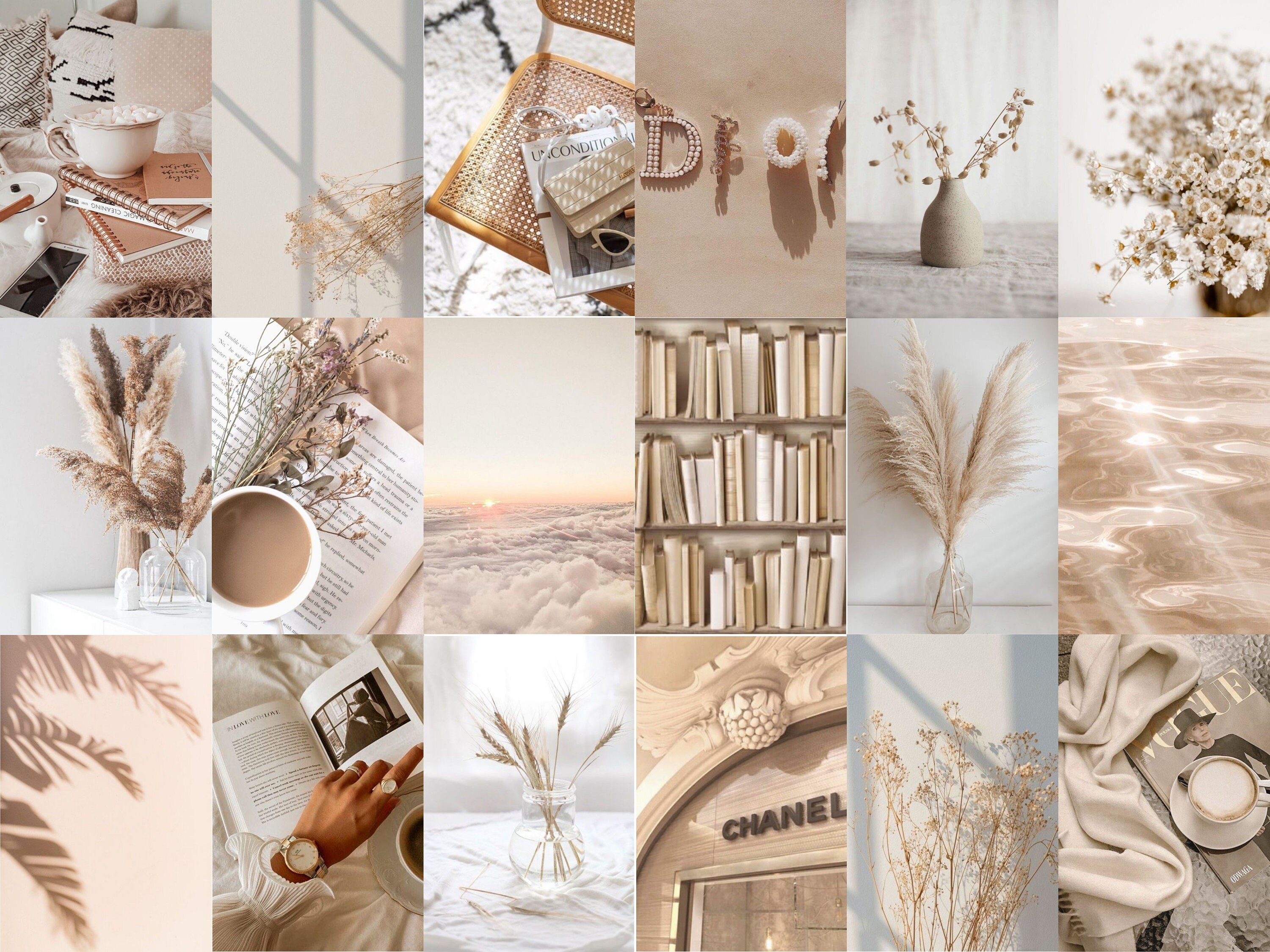 100 Boho Vibes Collage Kit, Boho Collage, Bohemian Aesthetic Wall ...