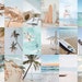 100 Neutral Blue Pastel Collage Kit, Beach Wall Collage, Neutral ...