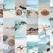 100 Neutral Blue Pastel Collage Kit, Beach Wall Collage, Neutral ...