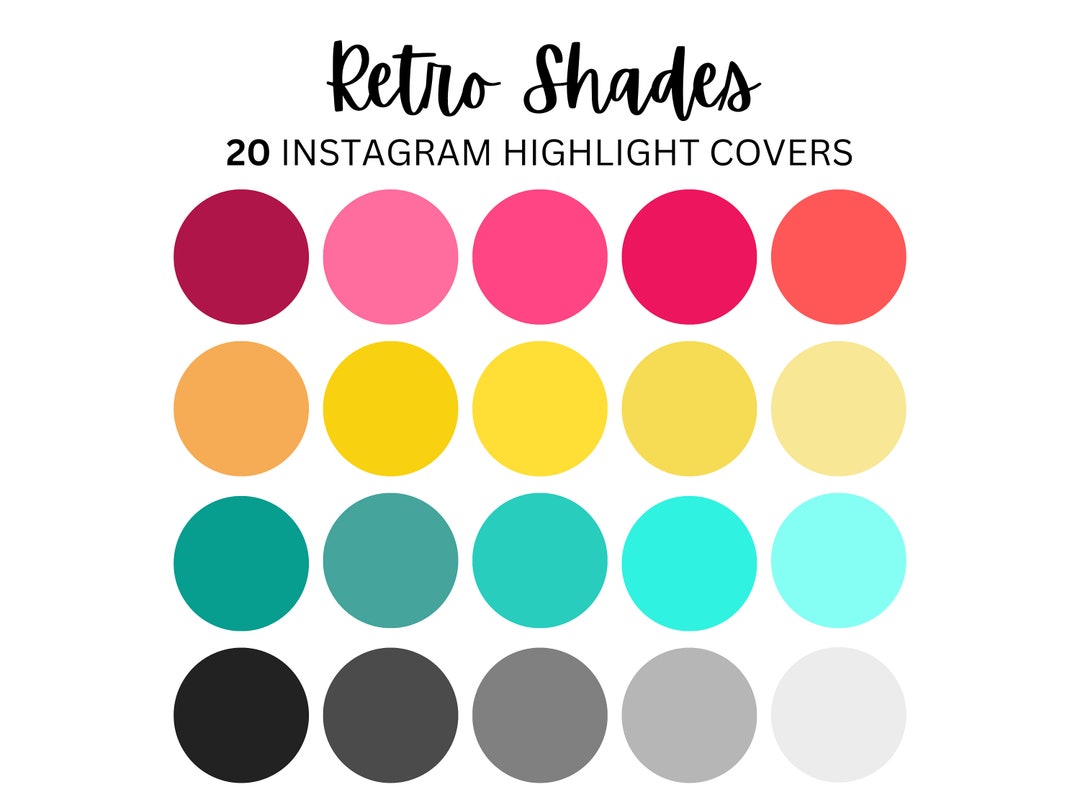 20 Retro Shades Instagram Highlight Covers, Retro Instagram, Highlights ...