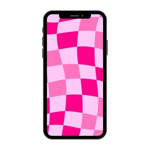 Retro Pink iPhone Wallpaper, Groovy Pink iPhone Wallpaper, Pink ...