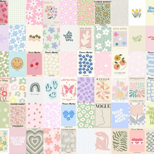 Danish Pastel Collage Kit Aesthetic 100 Digital Download - Etsy Australia