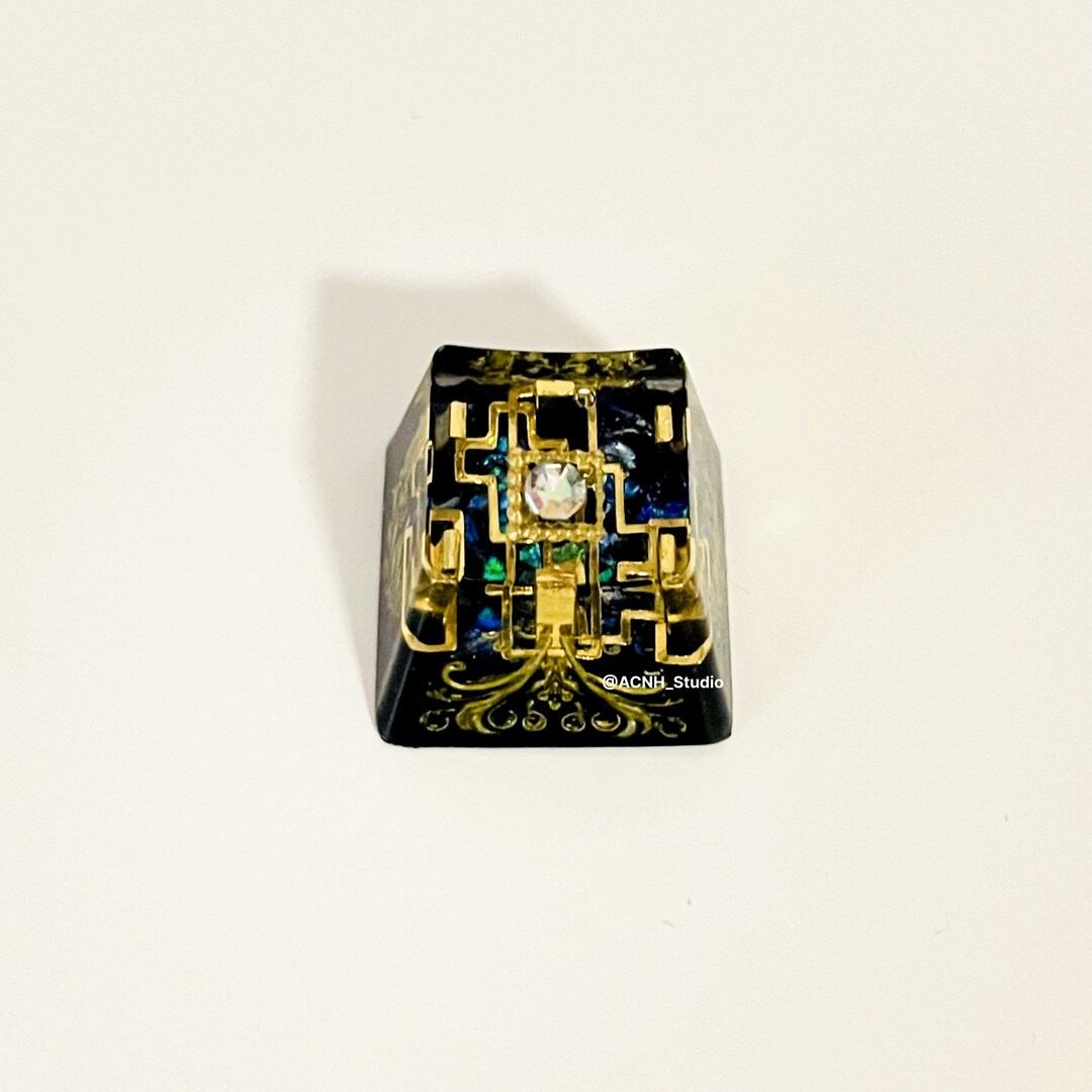 Golden Temples Keycap, Resin Keycap, Handmade Keycap, Artisan Keycap ...